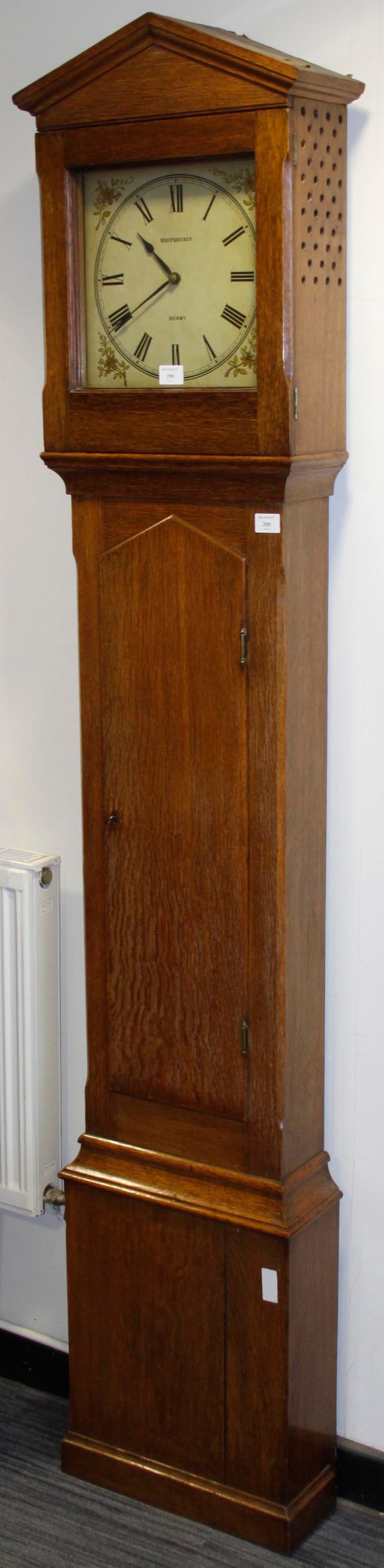 Bonhams : An oak longcase clock Whithurst, Derby