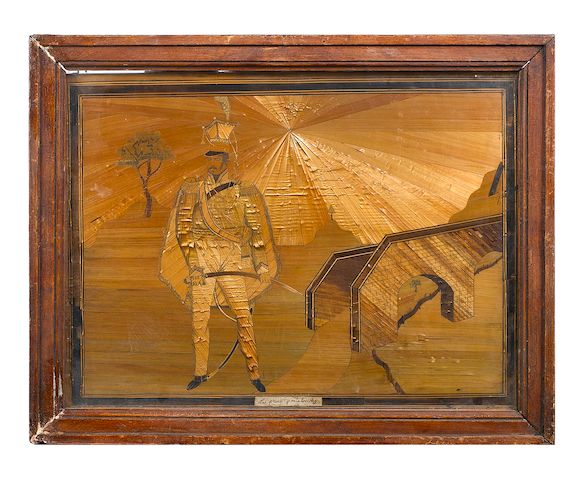 Bonhams : An early 19th century Napoleonic straw work depiction of ...