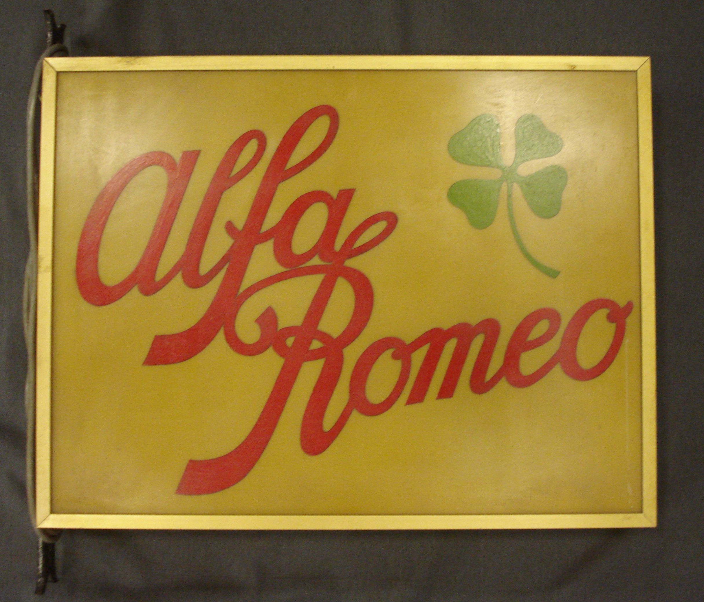 Bonhams Cars : A motoring-themed illuminating box sign,