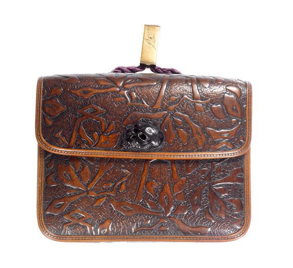 Bonhams : A wood single-case inro or tabako-ire By Matsuda Sukenaga ...