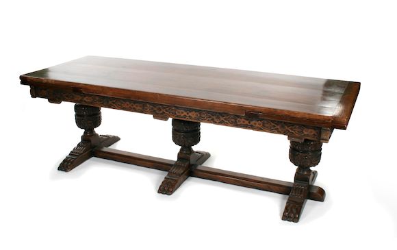 Bonhams : An Elizabethan style oak draw-leaf table