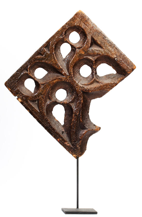 Bonhams : A late Medieval tracery panel fragmentProbably 15th Century