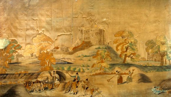 Bonhams : Local interest: An unusual George III silkwork picture ...