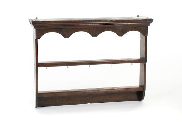 Bonhams : A small oak open delft rack