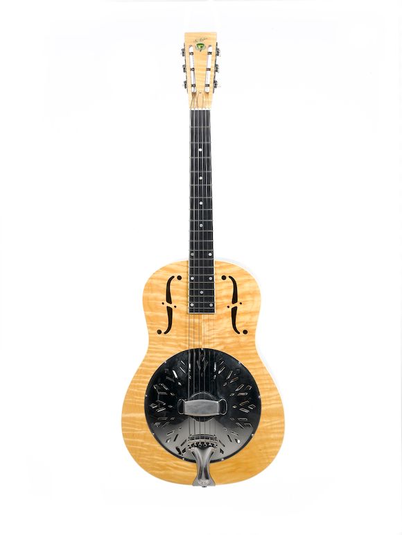 Bonhams : A 2002 Lewis Fine Resophonic Single Cone 12 Fret Flamed Maple,