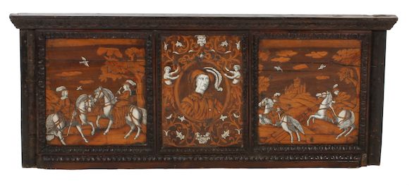 Bonhams : A 19th Century Italian cedar, yew-wood and ivory-inlaid ...