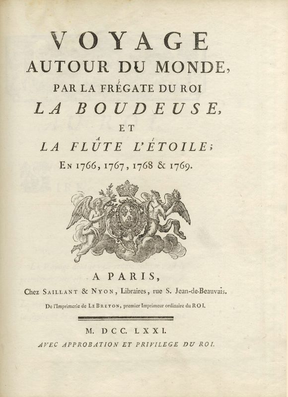 Bonhams : BOUGAINVILLE (LOUIS ANTOINE DE)] Voyage autour du monde, par ...