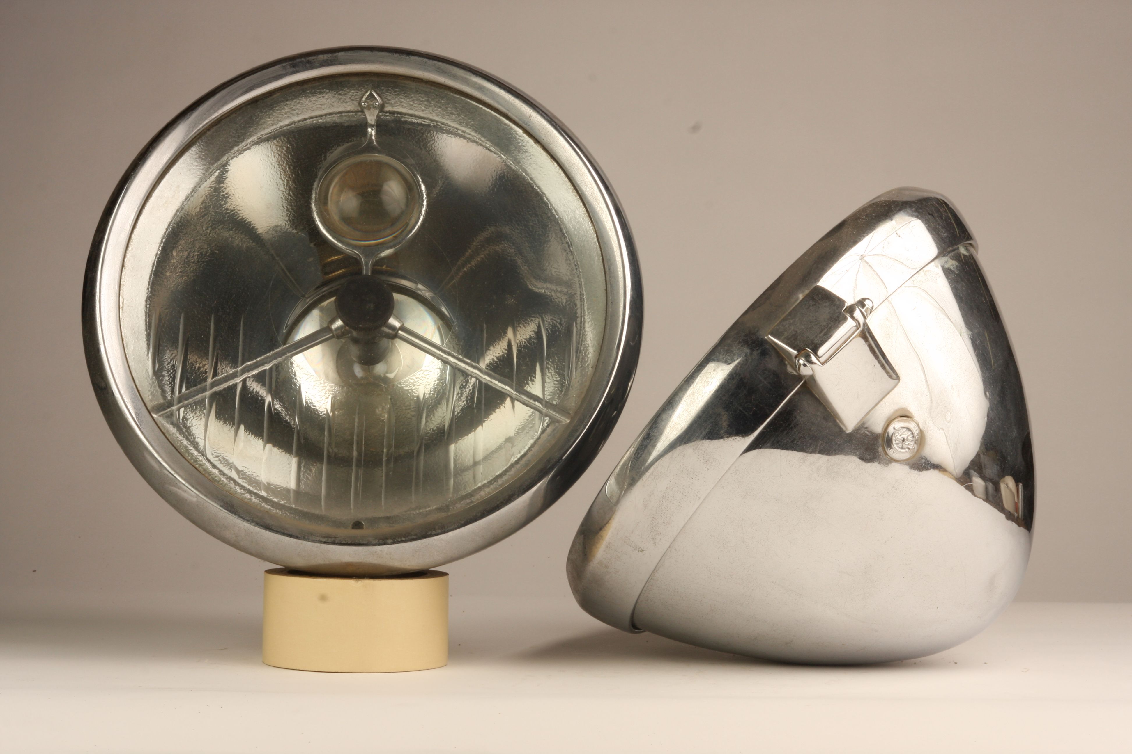 Bonhams Cars : A pair of Lucas P100 electric headlamps with bulls-eye,