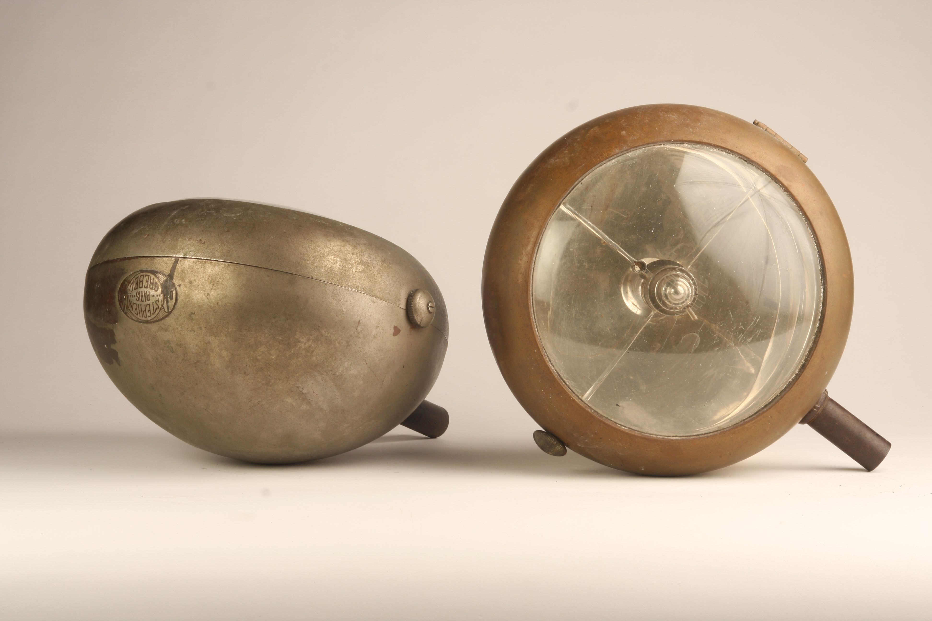 Bonhams Cars : A pair of large Stephen Grebel headlamps,