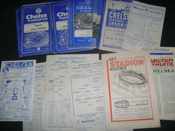 Bonhams : A collection of 1940's/50's Chelsea programmes
