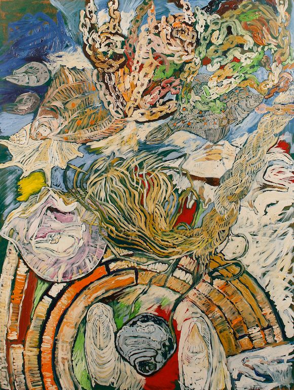 Bonhams : John Bratby R.A. (British, 1928-1992) Still life with shells ...