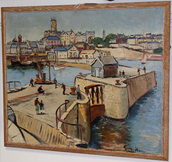 Bonhams : George Hann (British, 20th Century) Penzance Harbour