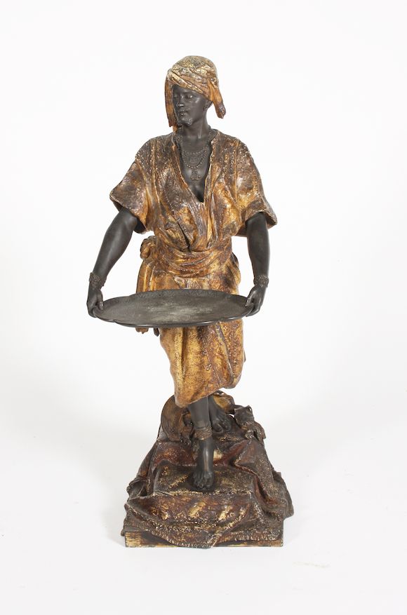 Bonhams : A decorative French painted and cast metal figure of a ...
