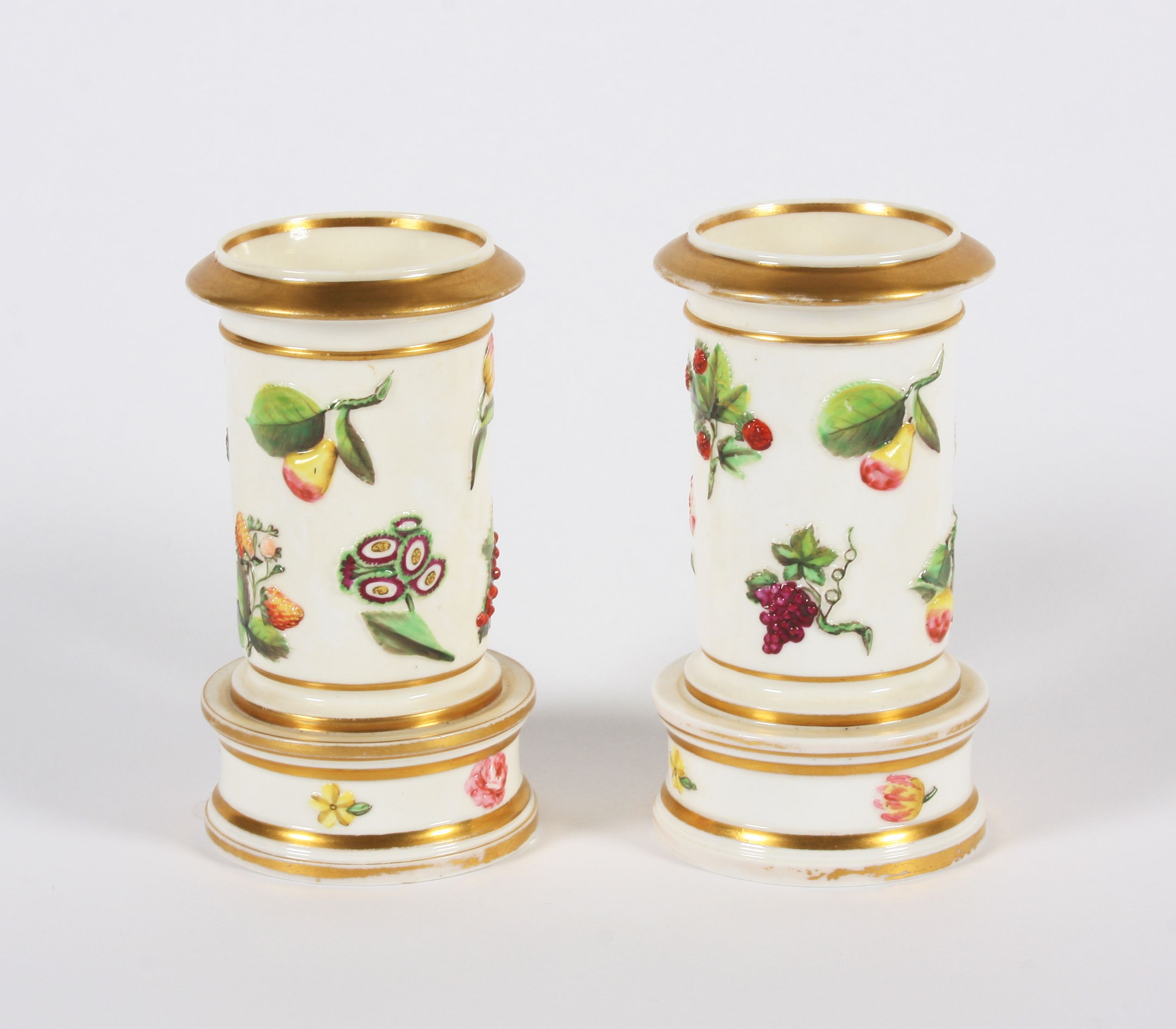 Bonhams : A pair of Spode spill vases Circa 1820.