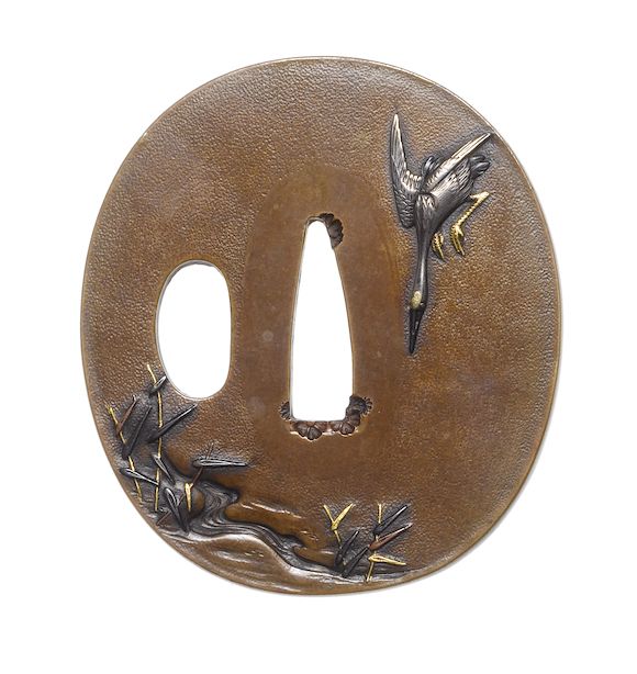 Bonhams : A sentoku tsuba Nara School, 19th century