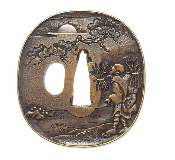 Bonhams : A sentoku tsuba Nara School, late 18th century
