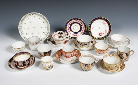 Bonhams : A reference collection of English porcelain cups, coffee cans ...
