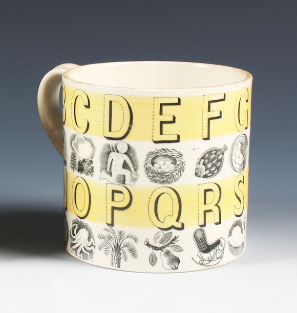 Bonhams : A Wedgwood 'Alphabet' mug designed by Eric Ravilious Circa 1937.