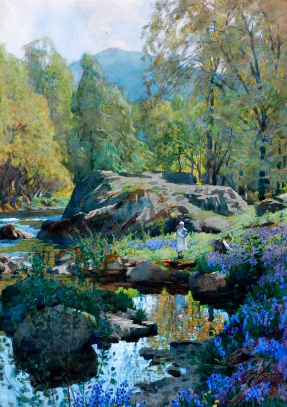 Bonhams : Alfred Heaton Cooper (British, 1864-1929) Lakeland stream in ...