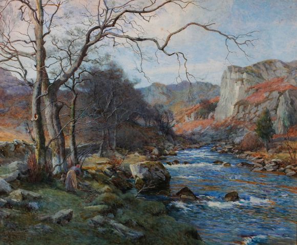 Bonhams : Thomas Ellison (British, 1866-circa 1942) 'The Lledr River'