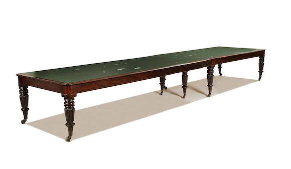 Bonhams : A very large early Victorian mahogany library or boardroom table