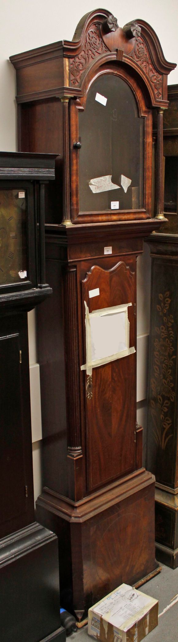 Bonhams : A 19th Century mahogany longcase clock case,