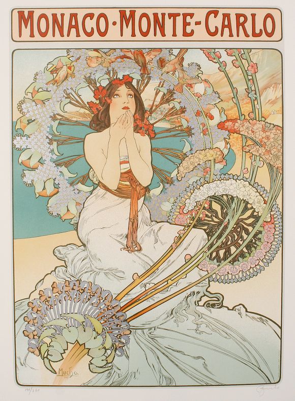 Bonhams : After Alphonse Mucha (Czech 1860-1939) Monaco Monte Carlo ...