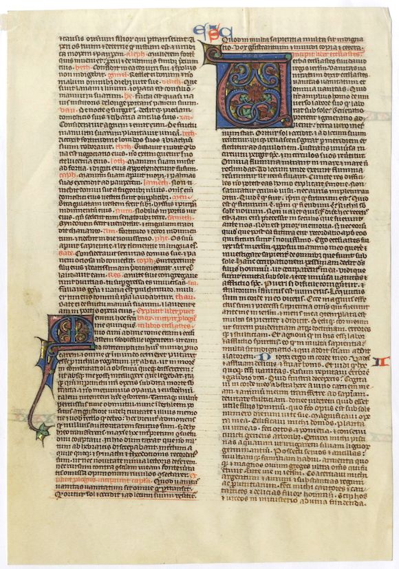 Bonhams : ILLUMINATED MANUSCRIPT LEAF Illuminated leaf [from ...