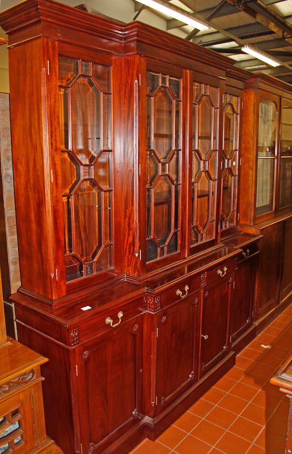 Bonhams : A reproduction 'Chippendale Revival' carved mahogany ...