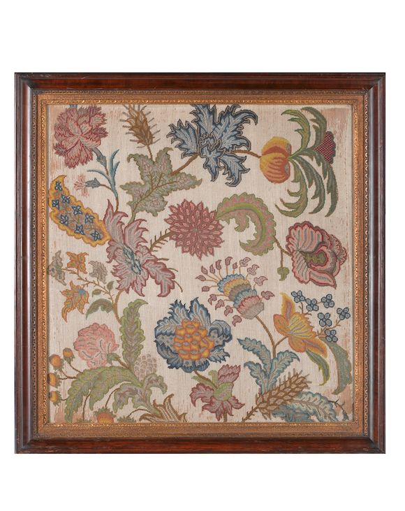 Bonhams : A needlework panel English, early 18th Century