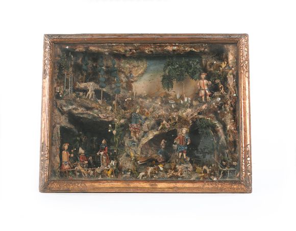 Bonhams : A wax and composite grotto diorama Italian, 18th Century