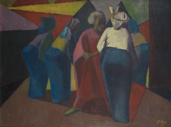 Bonhams : Jimoh Akolo (Nigerian, born 1934) Four female figures