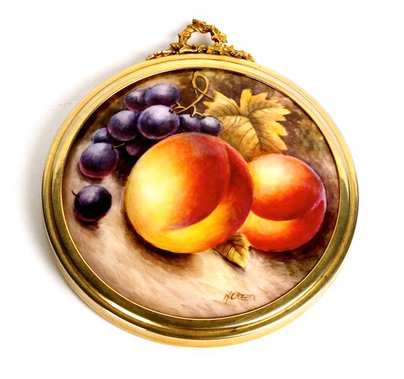 Bonhams : A post-war Severn ware hand painted circular plaque by Nigel ...