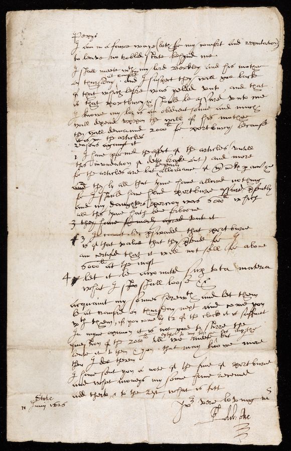 Bonhams : COKE, Sir EDWARD (1552-1634, Lord Chief Justice, jurist and ...