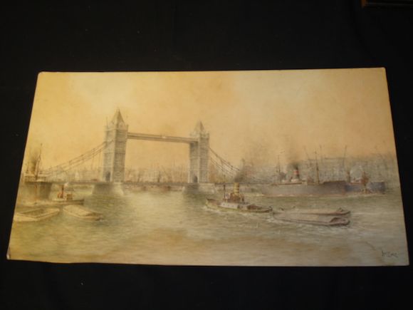 Bonhams : J. M. Earl, late 19th/early 20th Century Tower Bridge from ...
