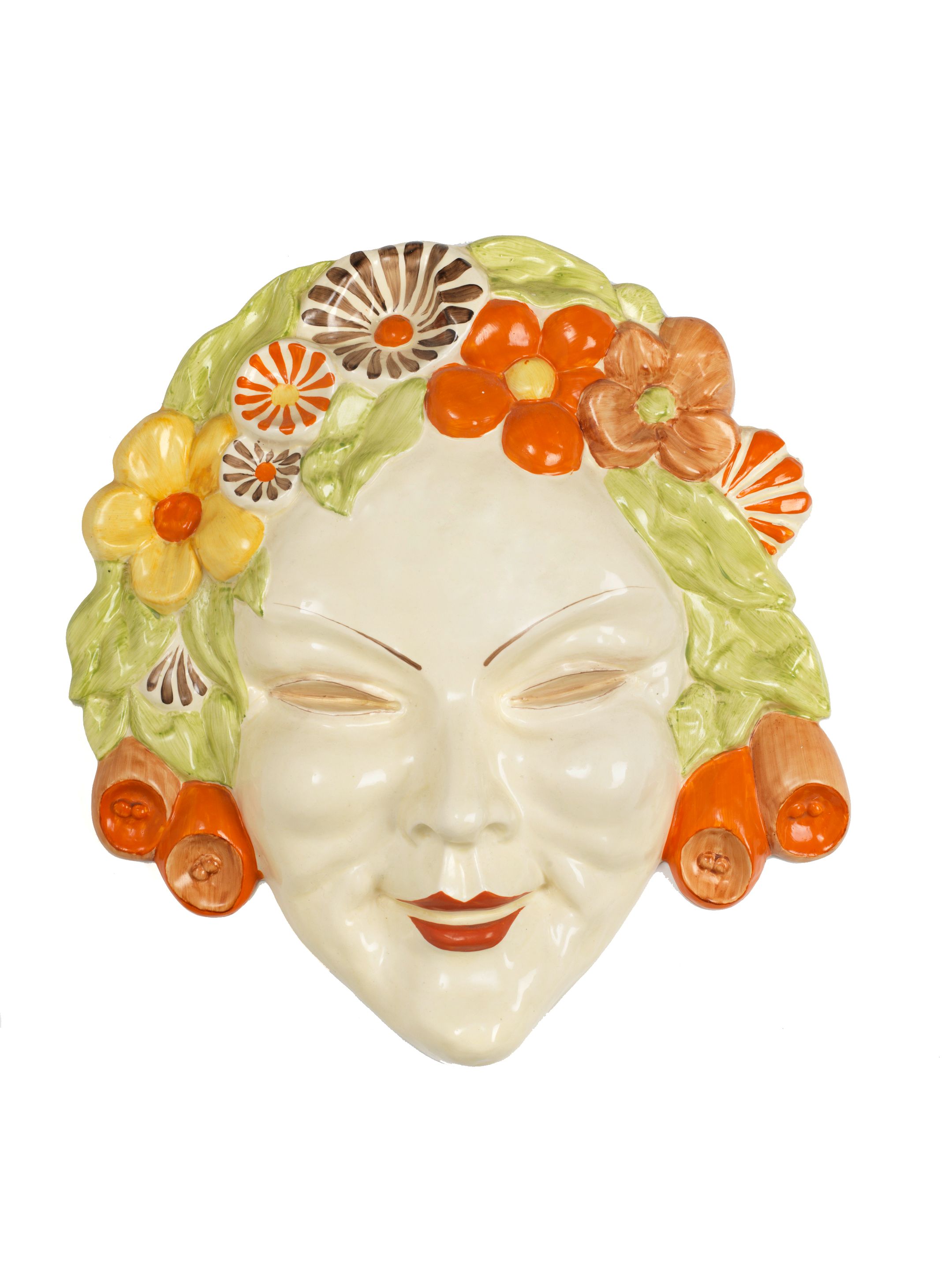 Bonhams : Clarice Cliff 'Flora' a Large Wall Mask, circa 1930