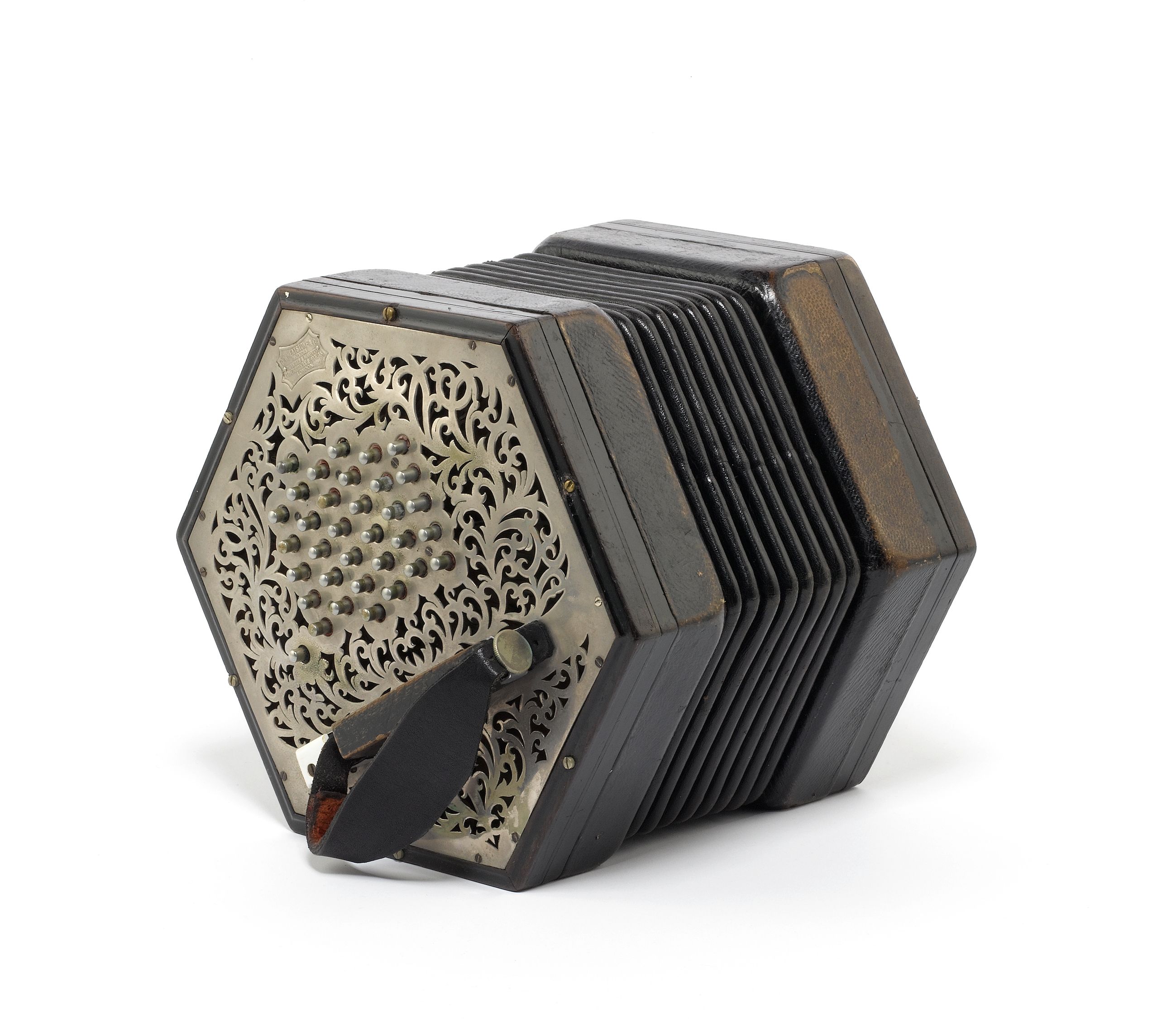 Bonhams : A Baritone Concertina by Wheatstone, London, circa 1900 (1)