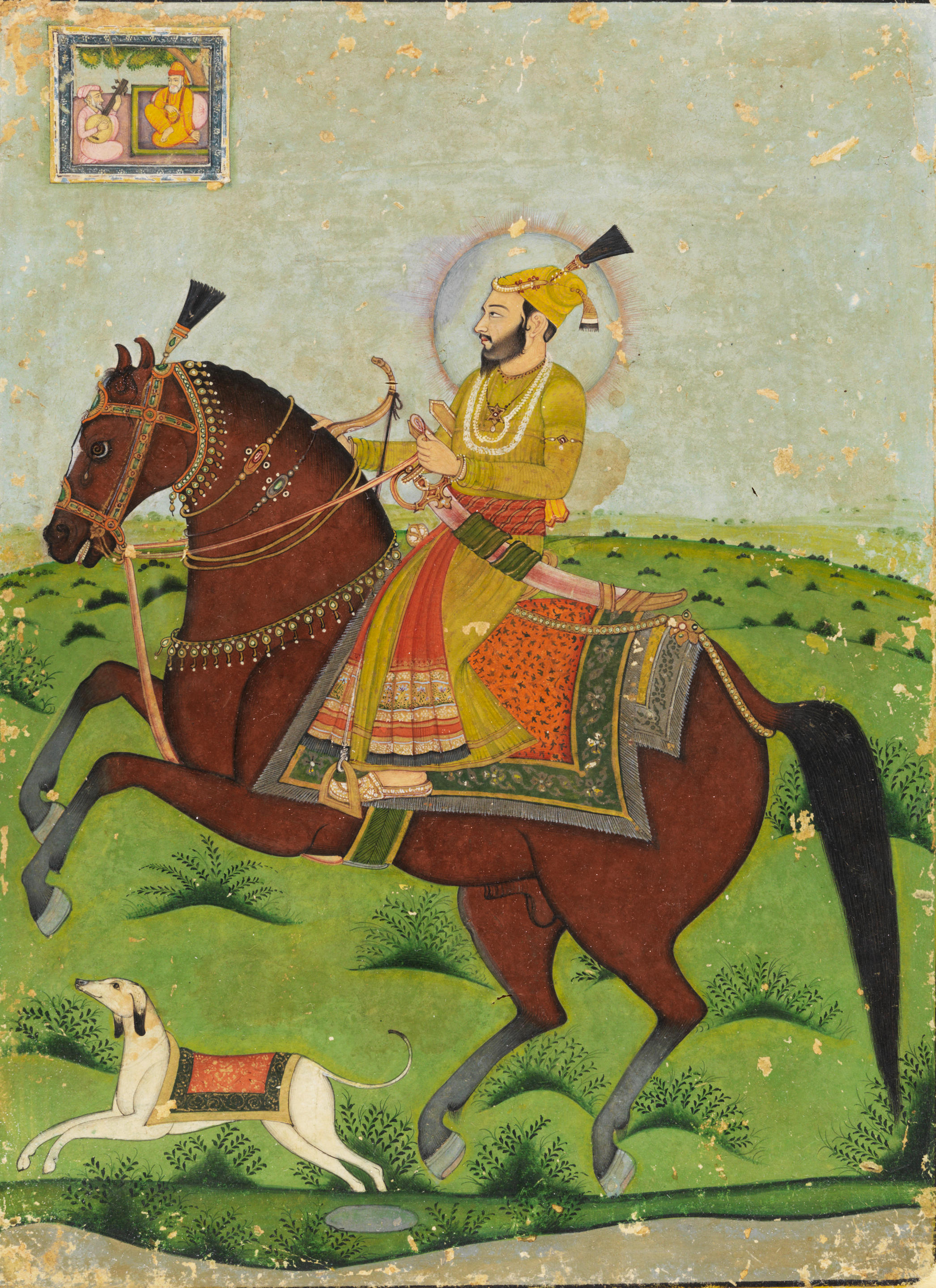 Bonhams : Guru Gobind Singh, the tenth Sikh Guru, on horseback in a ...