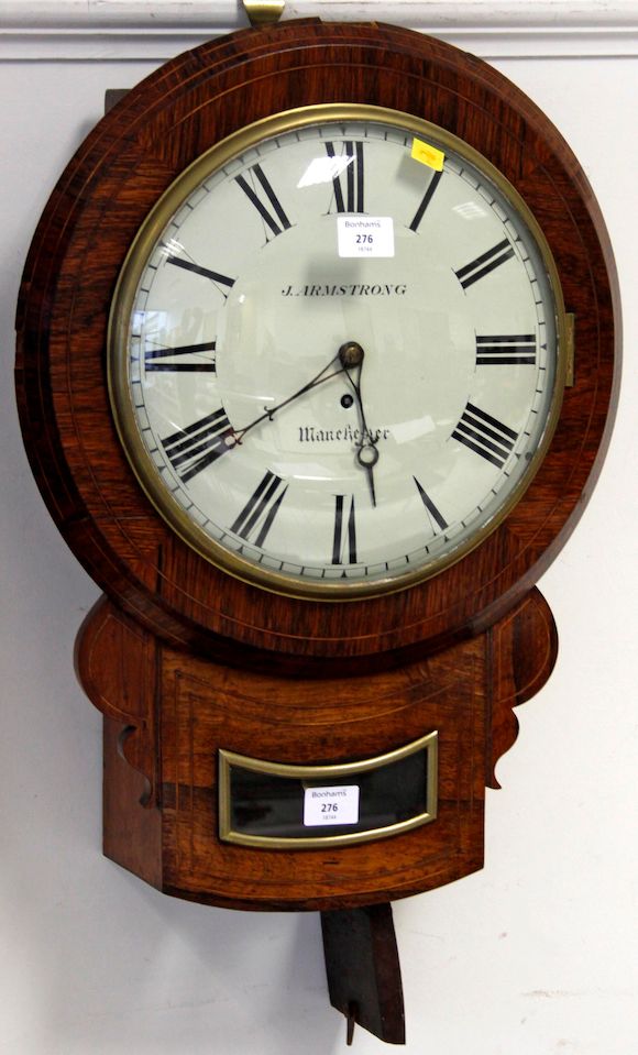 Bonhams : A late 19th Century rosewood veneered wall clock,by J ...