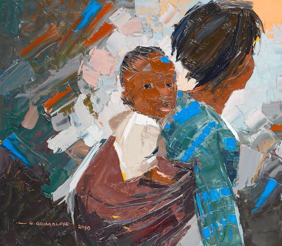 Bonhams : Gbenga Orimoloye (Nigerian, active since 1987) 'Omo Ati Lya ...