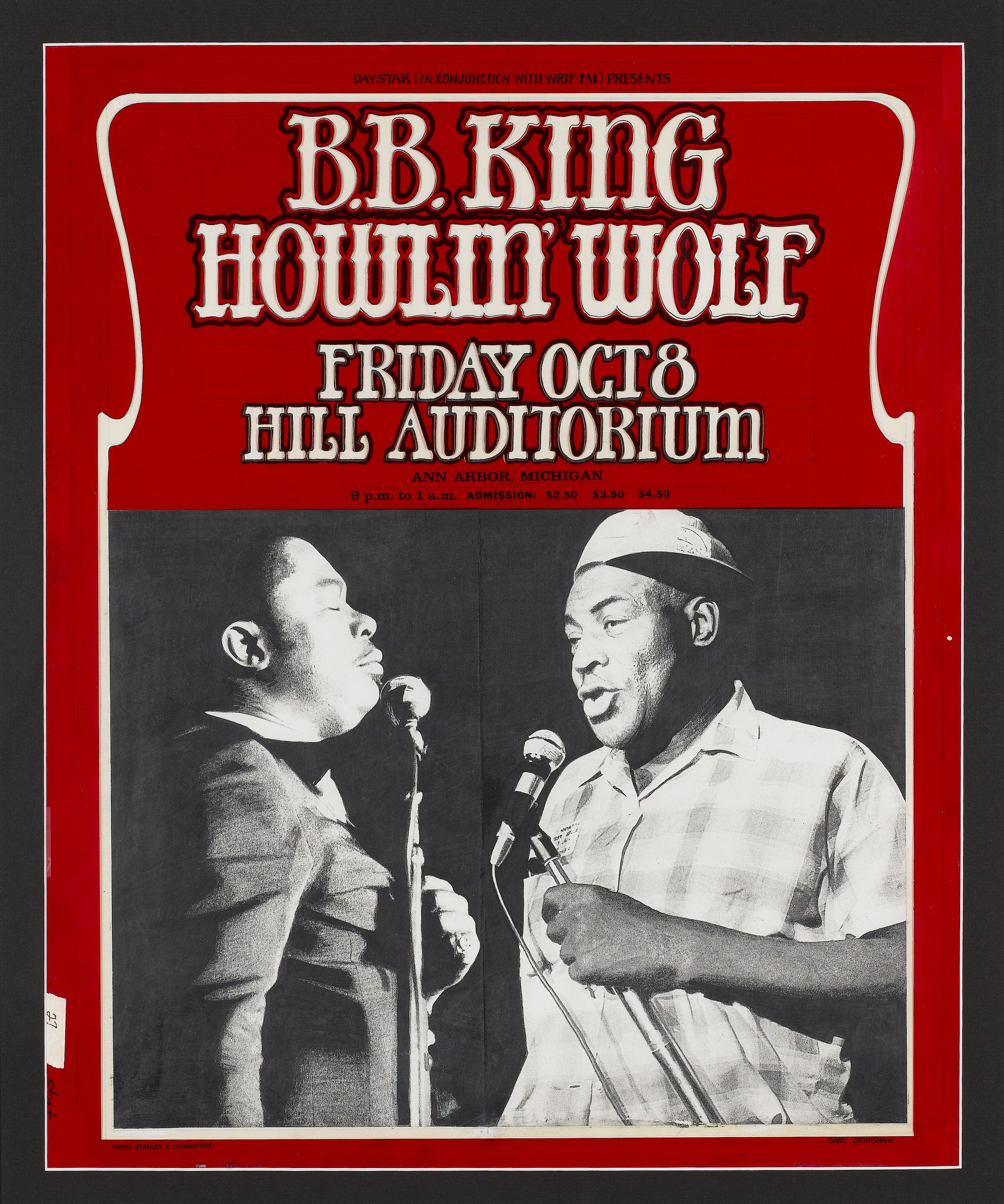 Bonhams : Gary Grimshaw poster artwork for B.B. King and Howlin' Wolf ...