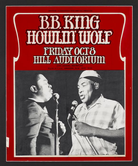 Bonhams : Gary Grimshaw: poster artwork for B.B. King and Howlin' Wolf ...