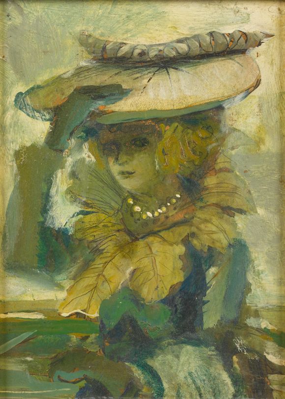 Bonhams : Christo Coetzee (South African, 1929-2001) Woman in greens