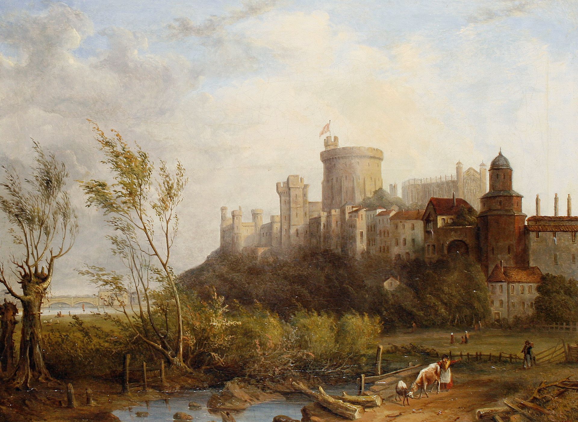 Bonhams : Alfred H. Vickers (British, fl.1853-1907) View of Windsor Castle