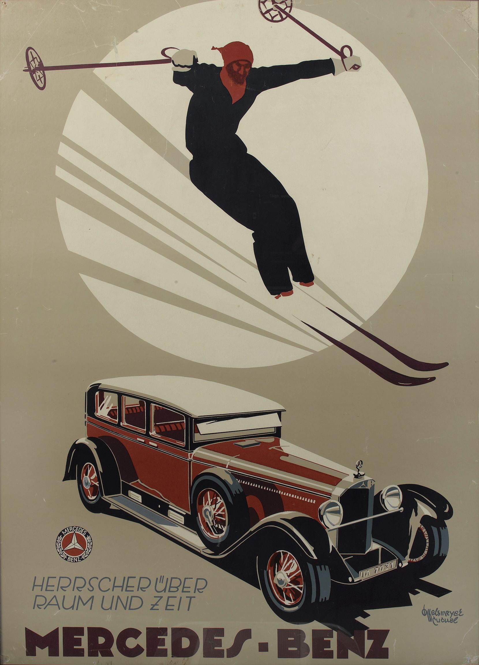 Bonhams Cars : A Mercedes-Benz advertising poster,