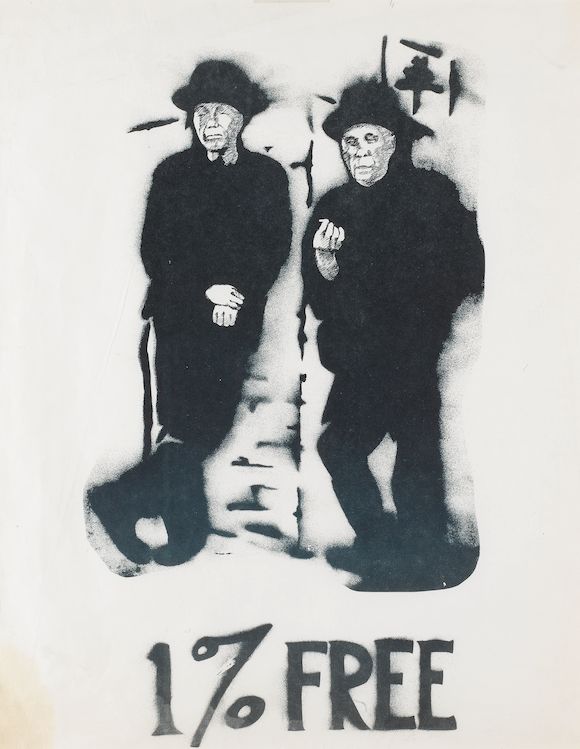 Bonhams : The Diggers - '1 Free' poster,