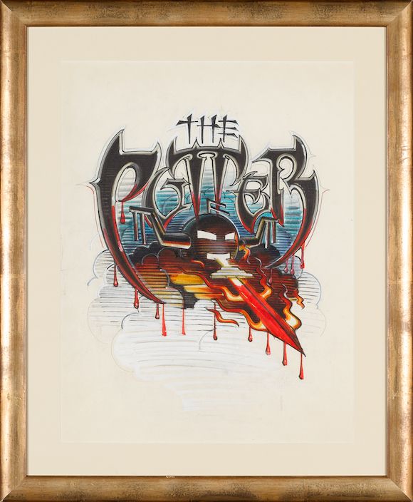 Bonhams : Rick Griffin: 'Cutter' skateboard ad artwork, 1988,