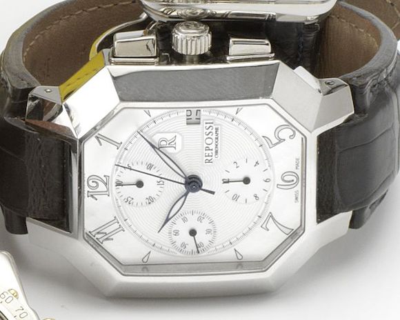 Bonhams : Repossi. A stainless steel automatic calendar ...