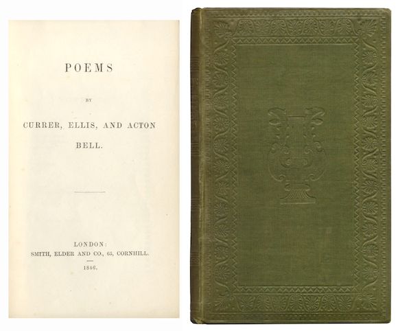 Bonhams : BRONTË (CHARLOTTE, EMILY and ANNE)] Poems by Currer, Ellis ...