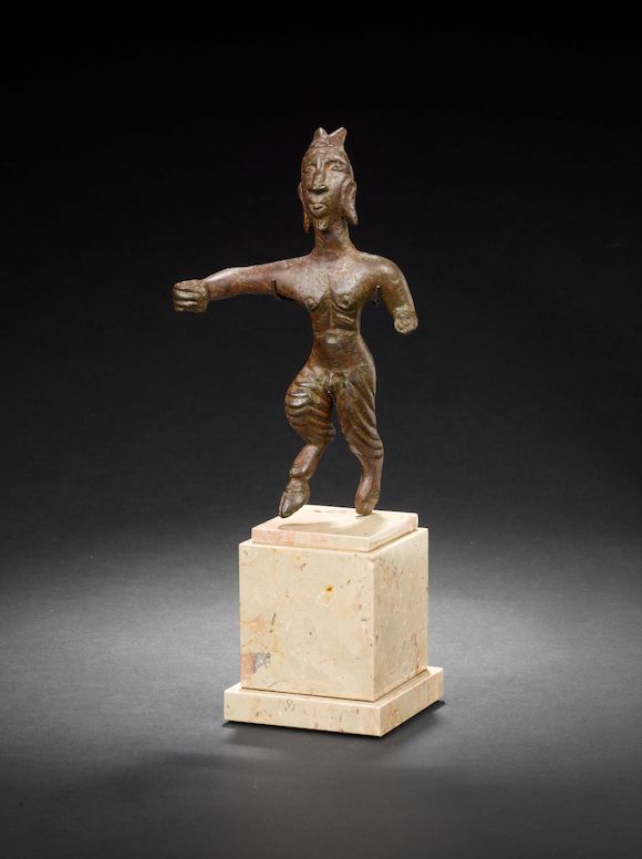 Bonhams : A Greek bronze figure of Pan